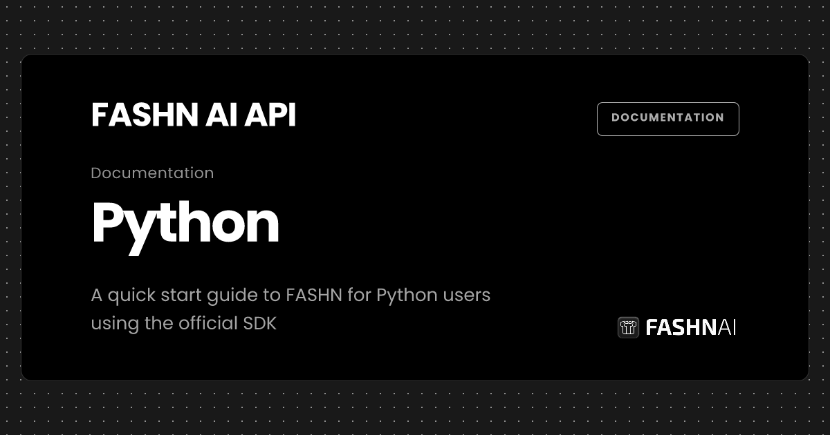 Python | FASHN Documentation